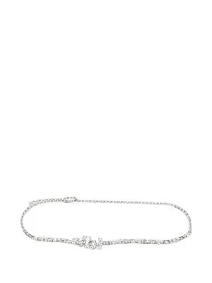 Patrizia Pepe Crystal-embellished Chain Belt - Silver
