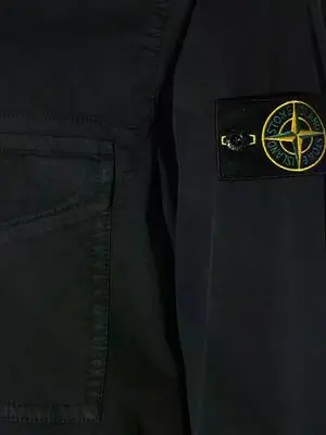 Stone Island Compass-patch Shirt Jacket - Black