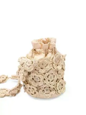 Rosantica Crochet Crystal-embellished Shoulder Bag