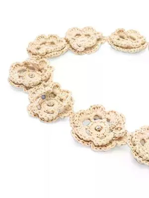 Rosantica Crochet Crystal-embellished Shoulder Bag