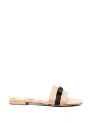 GIANVITO ROSSI Woven Slides With Bow Detail