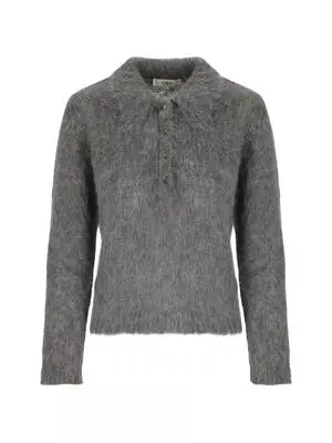 Chloé Brushed Finish Polo Shirt - Grey