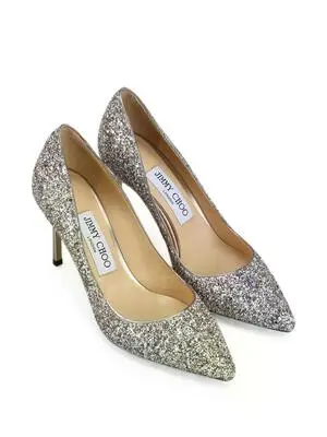 JIMMY CHOO Romy Glitter Pumps - Silver