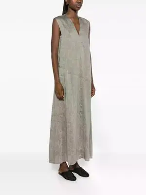 CORTANA Aria Striped V-neck Maxi Dress