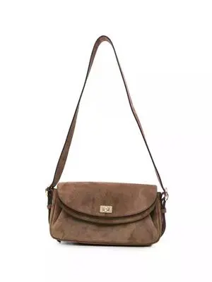 Sandro Suede Shoulder Bag - Brown