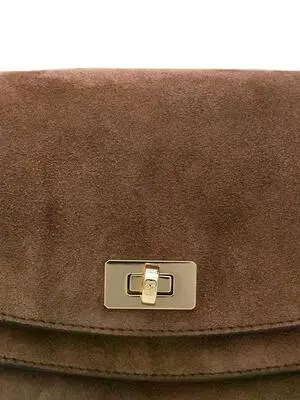Sandro Suede Shoulder Bag - Brown