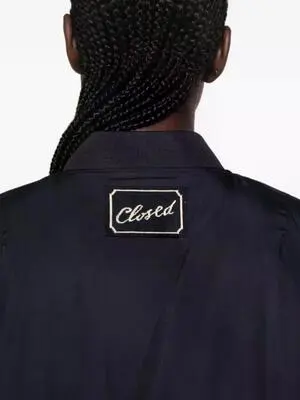 Closed Logo Patch Bomber Jacket - Blue