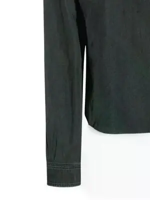 Miu Miu Logo Embroidered Button-up Shirt - Green