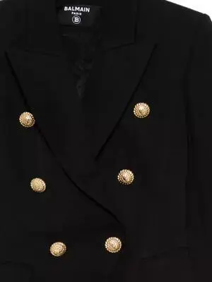 Balmain Double-breasted Wool Blazer - Black