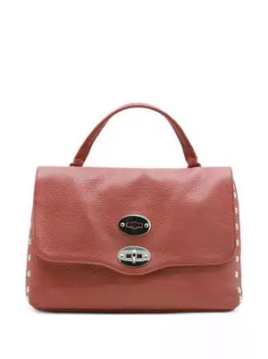 ZANELLATO Postina Studded Leather Shoulder Bag - Red