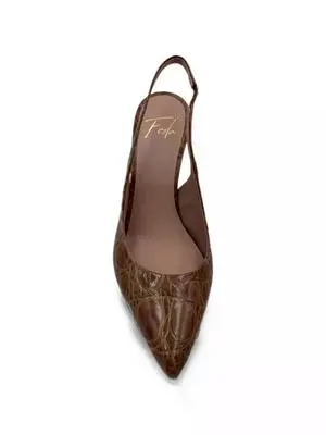 Roberto Festa Croc-effect Slingback Pumps