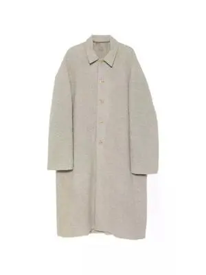 Rick Owens Brad Button-up Wool Coat - Grey