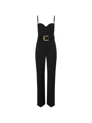 L'Agence Jessa Belted Jumpsuit - Black