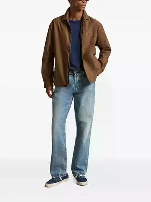 Polo Ralph Lauren Embroidered Pony Zip-up Shirt Jacket - Brown