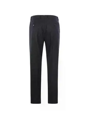 Caruso Dark Wool Felt Tailored Trousers