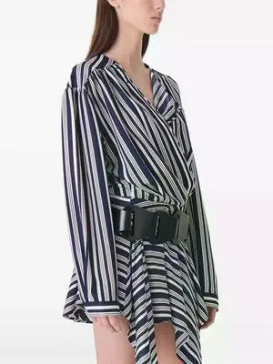 IRO PARIS Striped Wrap Blouse