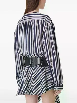 IRO PARIS Striped Wrap Blouse