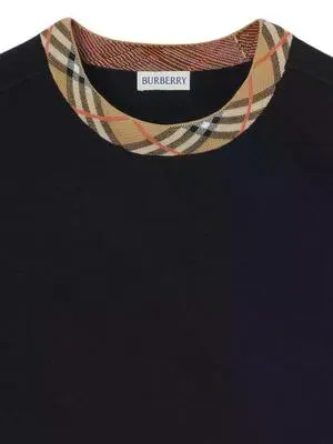 Burberry Check-trim Wool Sweater