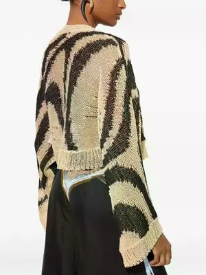 Emilio Pucci Marmo Print Open-knit Sweater