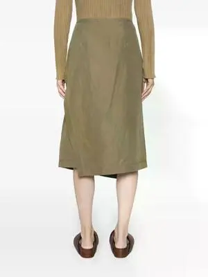 Vince Wrap-effect Straight Midi Skirt