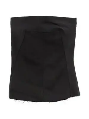 Rick Owens Strapless Top With Raw Hem