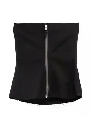 Rick Owens Strapless Top With Raw Hem