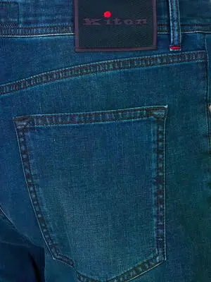 Kiton Logo Patch Jeans