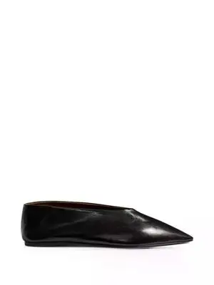 Khaite Staple Detail Ballet Flats - Black