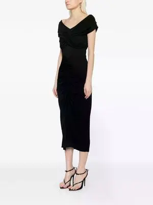 Diane Von Furstenberg Jersey Gathered Off-shoulder Dress