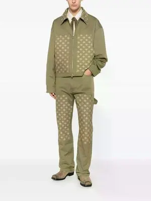 Amiri Monogram-pattern Panelled Jacket