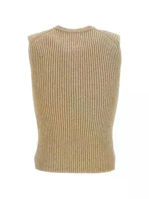 JW Anderson Ribbed Knit Quarter-zip Top - Neutrals