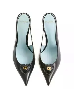 Valentino Garavani Kidskin Slingback Pumps - Black