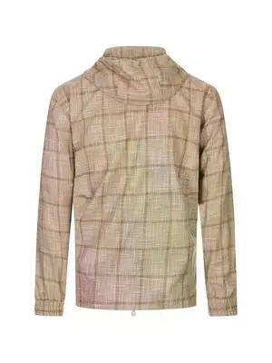 Kiton Check Zip-up Jacket