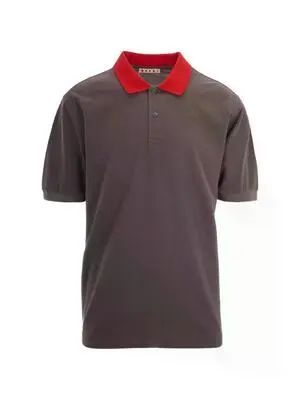 Marni Contrast-collar Piqué Polo Shirt