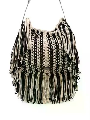 Karl Lagerfeld K/autograph Fringed Shoulder Bag