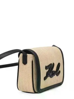 Karl Lagerfeld Signature Woven Crossbody Bag