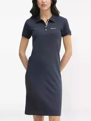 Barbour Logo Embroidered Piqué Mini Dress