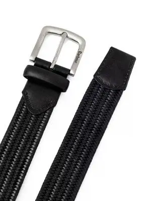 Barbour Braided Leather Belt - Black