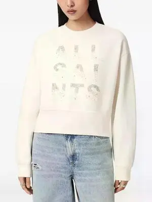 ALLSAINTS Embellished Cropped Sweatshirt