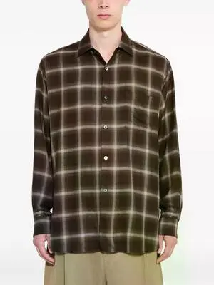 SSSTEIN Check-pattern Oversized Shirt