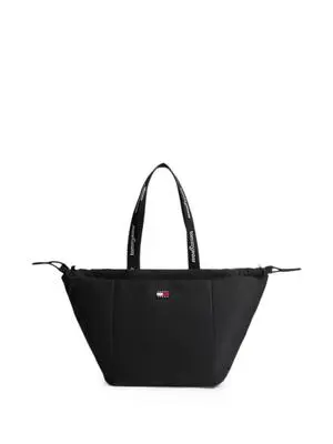 Tommy Hilfiger Logo Patch Drawstring Tote Bag - Black