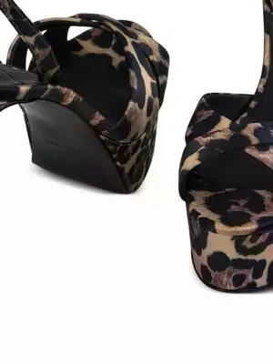 LE SILLA Odette Leopard-print Sandals - Neutrals