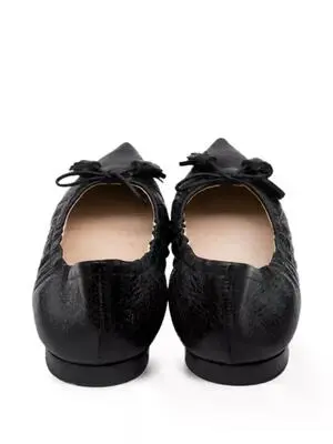 Prada Bow Detail Pointed-toe Ballet Flats
