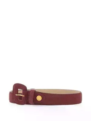 GIANNI CHIARINI Suede Buckle Belt - Red