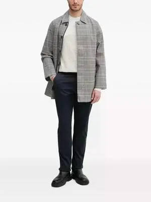 Barbour Roking Check-pattern Single-breasted Coat