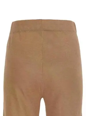 KANGRA Linen-knit Palazzo Pants - Brown