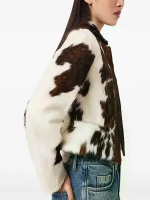 ALLSAINTS Upton Dapple Cow-print Cropped Jacket