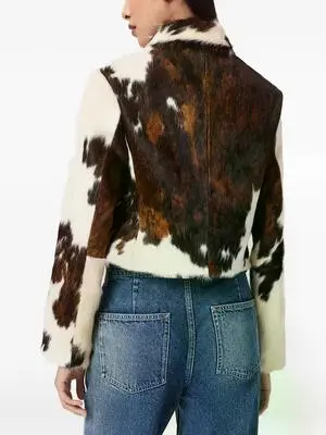 ALLSAINTS Upton Dapple Cow-print Cropped Jacket