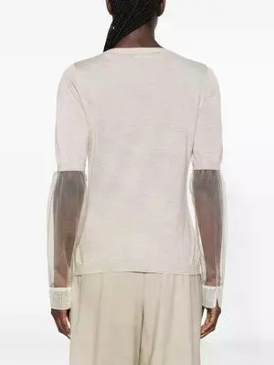 Fabiana Filippi Sheer-panel Long Sleeve Top
