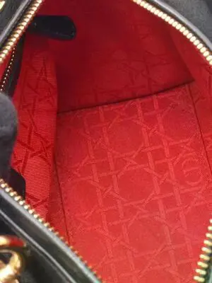 Dior Lambskin Cannage Lady Satchel - Black